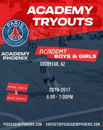 Tryouts in Phoenix - Paris Saint-Germain Academy Phoenix Soccer Club